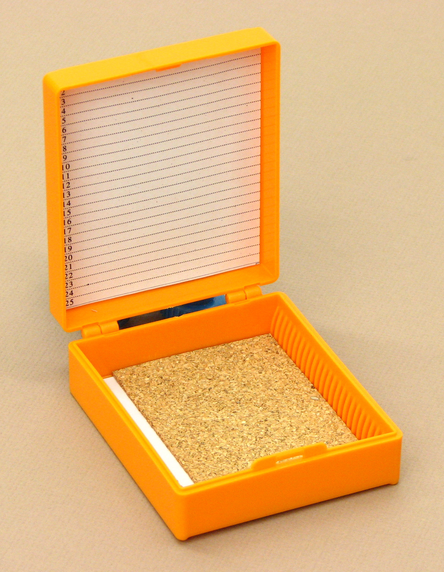 B173-21 Plastic Slides Box for 25 Slides Orange
